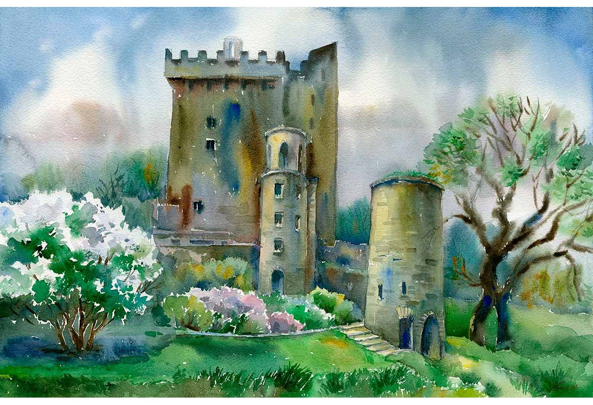 'Blarney Castle Springtime Ireland' Giclee Print ready to frame