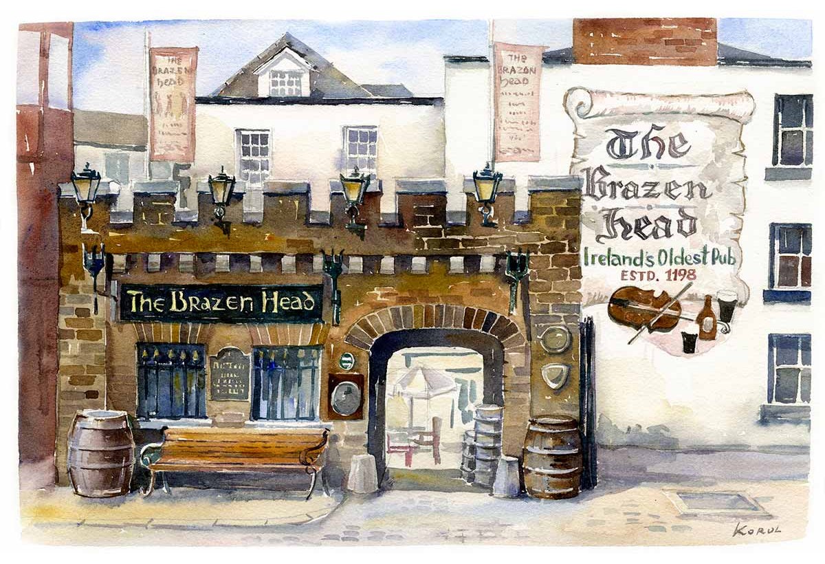 'Brazen Head' Giclee Print ready to frame