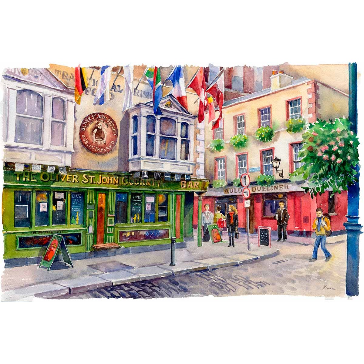 "Oliver St John Gogarty Bar" Fine Art Print